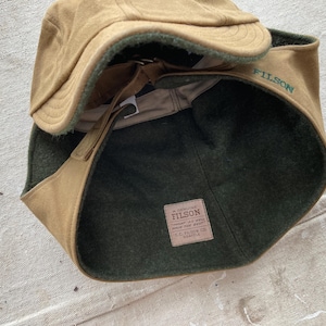 Medium Vintage Filson Wildfowl Hat Waxed Canvas Wool Lined Trapper ...