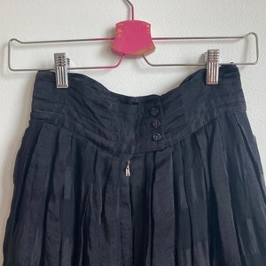 26 Yves Saint Laurent Culottes Black Silk Palazzo Shorts Balloon Leg ...
