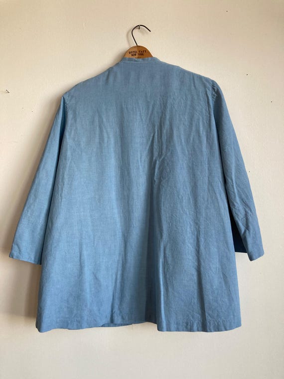 1940s Chambray Chore Coat Selvedge Cotton Toggle Clos… - Gem