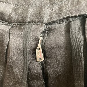 26 Yves Saint Laurent Culottes Black Silk Palazzo Shorts Balloon Leg ...