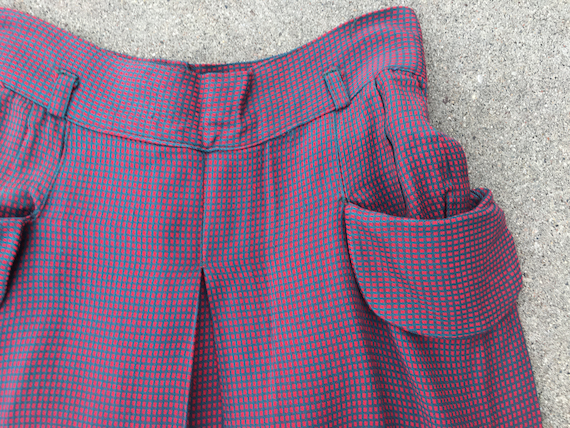 27" 1940s Pin-Check Pencil Skirt Belt Loops Big Pocke… - Gem