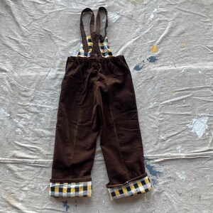 1940s Kids Corduroy Overalls Flannel Lined Plaid Cotton J.C. Penny ...