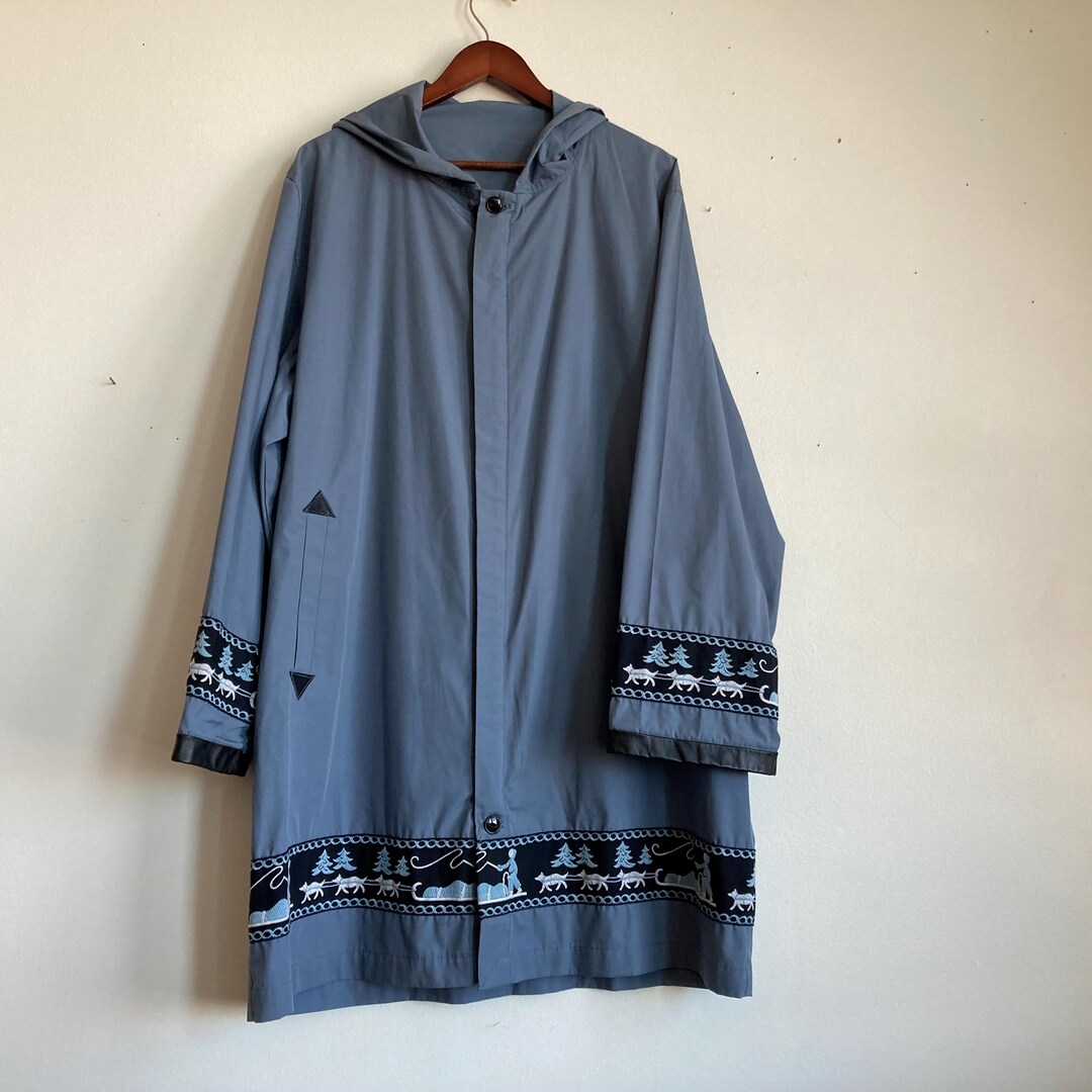 Rare 1970s Canadian Yukon Hooded Anorak Parka Inuit Dog Sled Design 70s ...