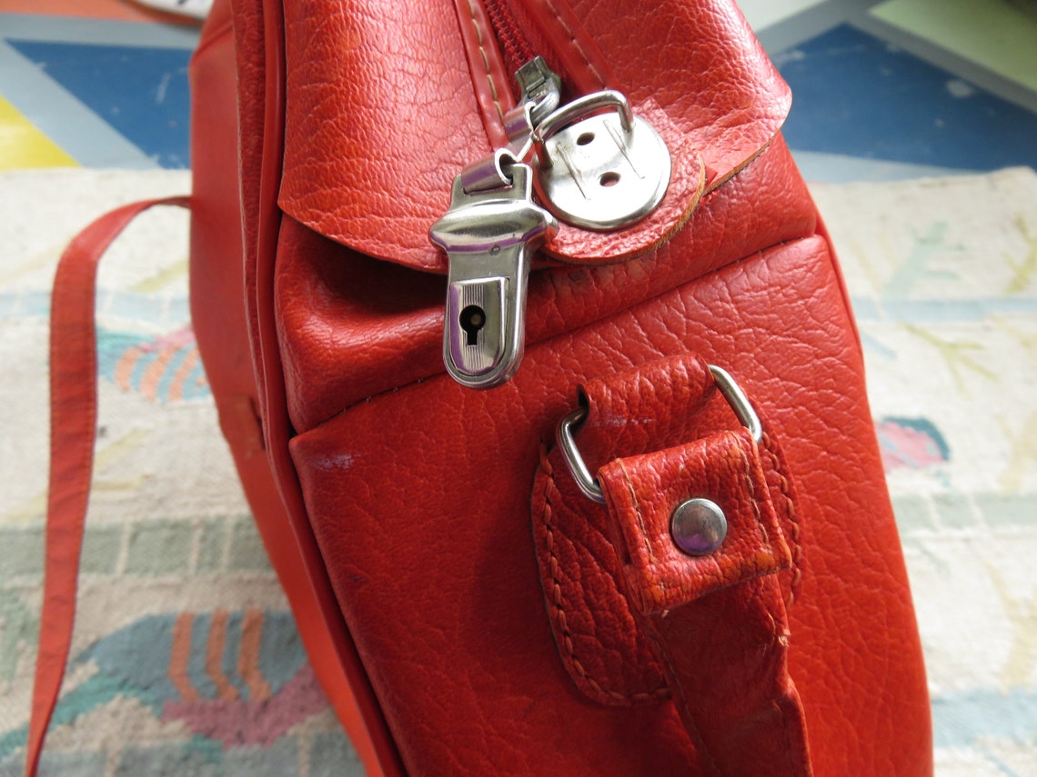 1930's Orange-Red Leather Doctor's Bag Physicians | Etsy
