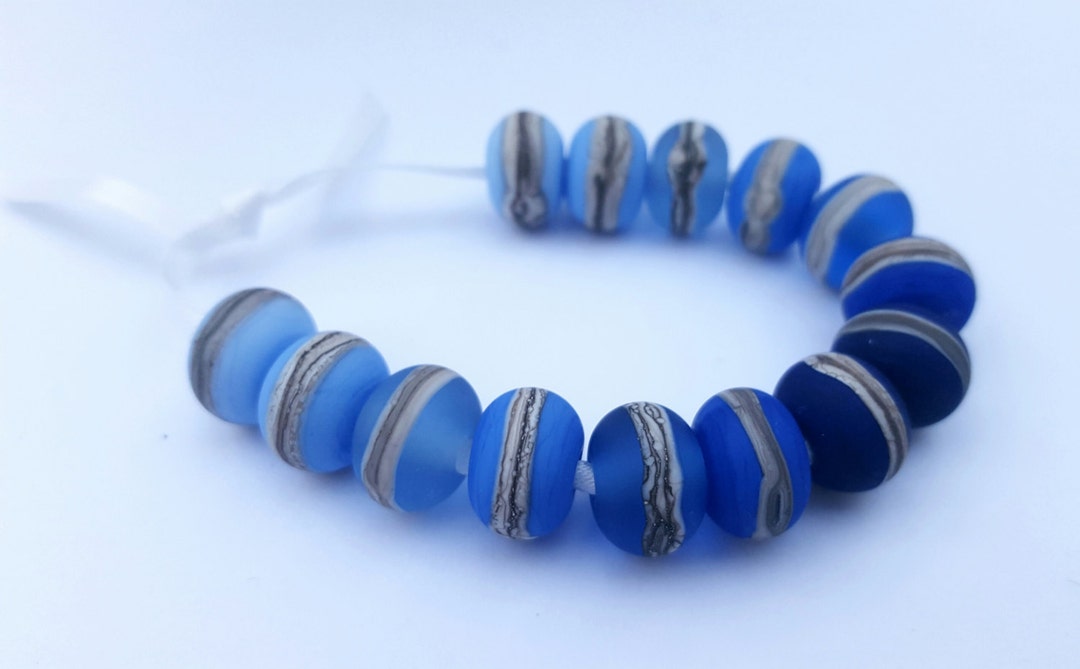 SEA SURF Bead Set Lampwork Glass Beads, Jewelry, Jewellery, Blue ...
