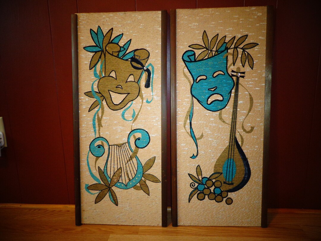 Mid-century (MCM) 1950's Drama Masks Joyart Co. Wall Hangings - Etsy