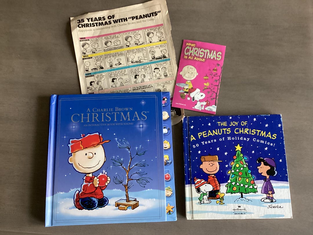 Set of Vintage Peanuts and Charlie Brown Christmas Books, Joy of ...
