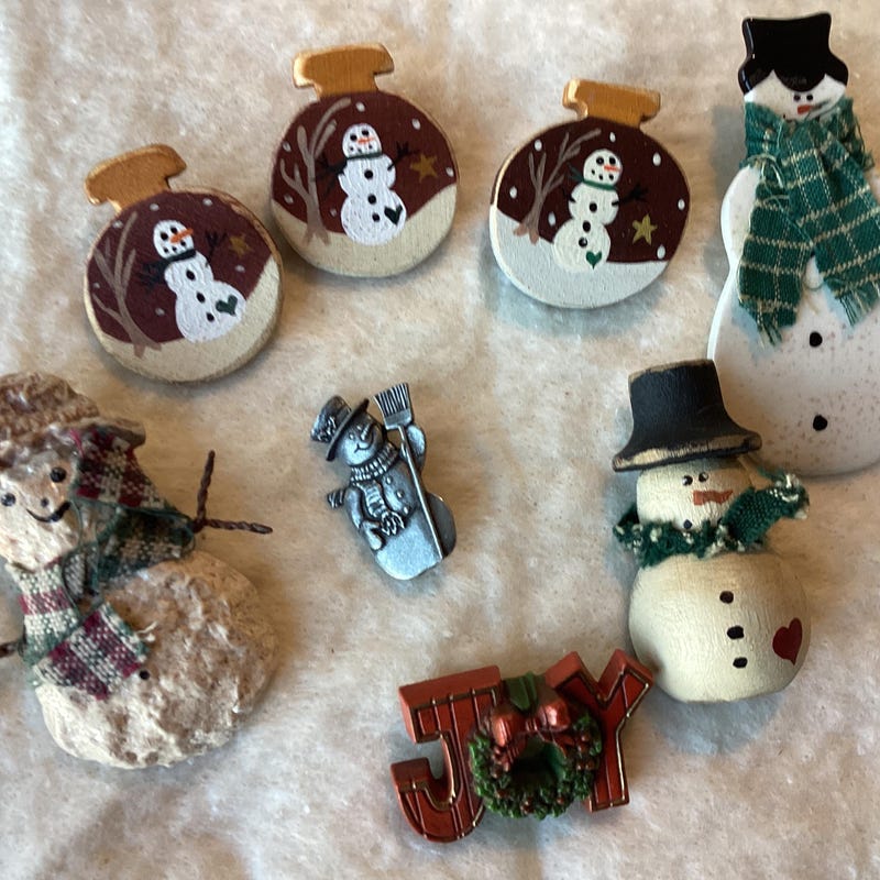 Snowman Pin - Etsy