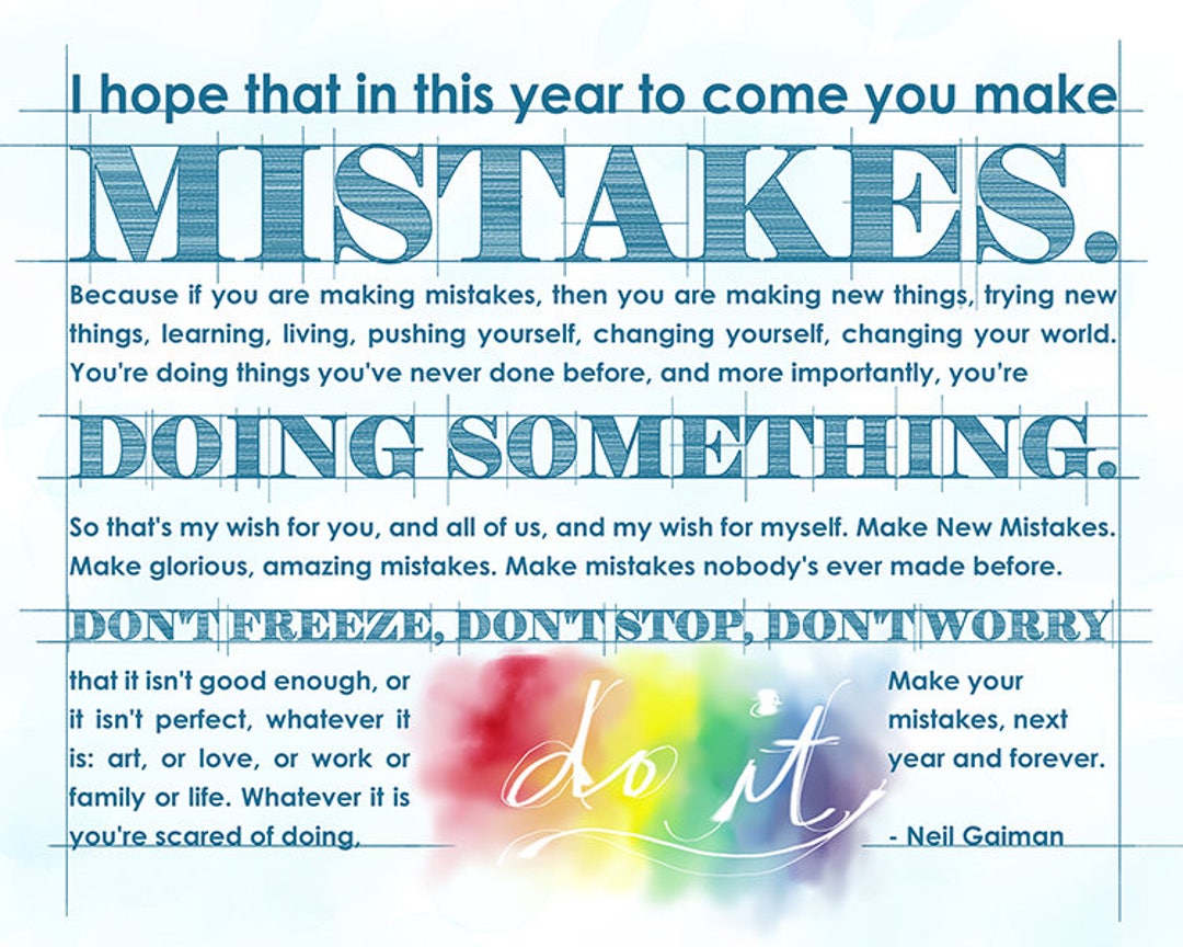 Neil Gaiman Inspirational Quote "i Hope That in This Year to Come, You ...
