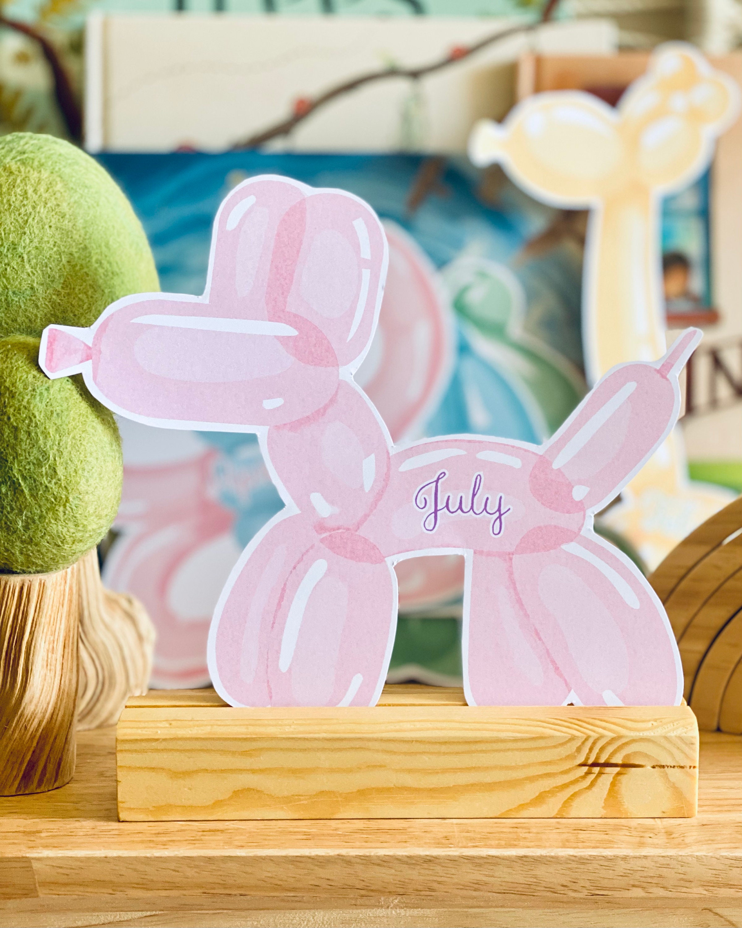 Balloon Animal Birthday Display Birthday Chart Balloon | Etsy