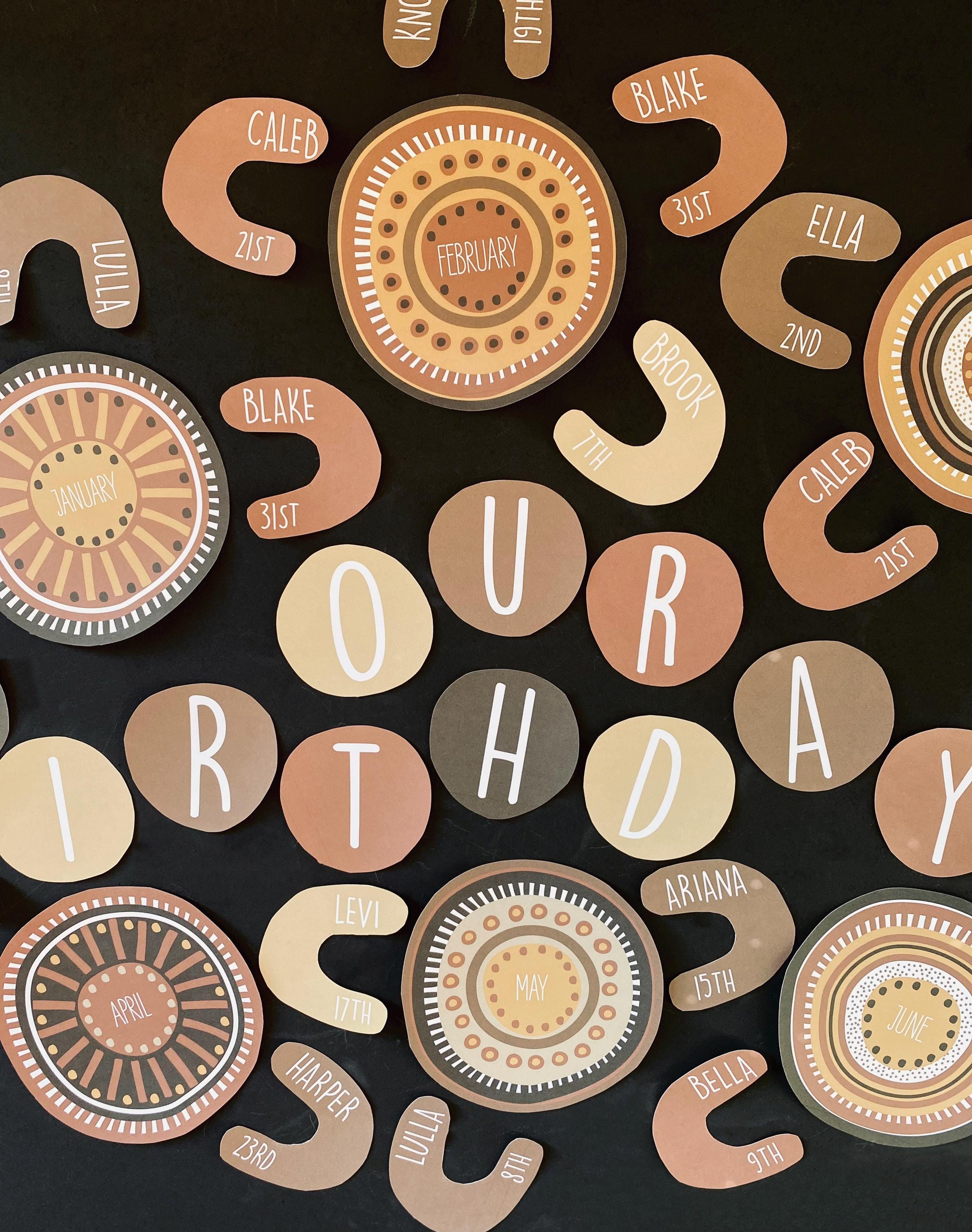 Indigenous Birthday Display | Birthday Chart | Multicultural| Preschool ...