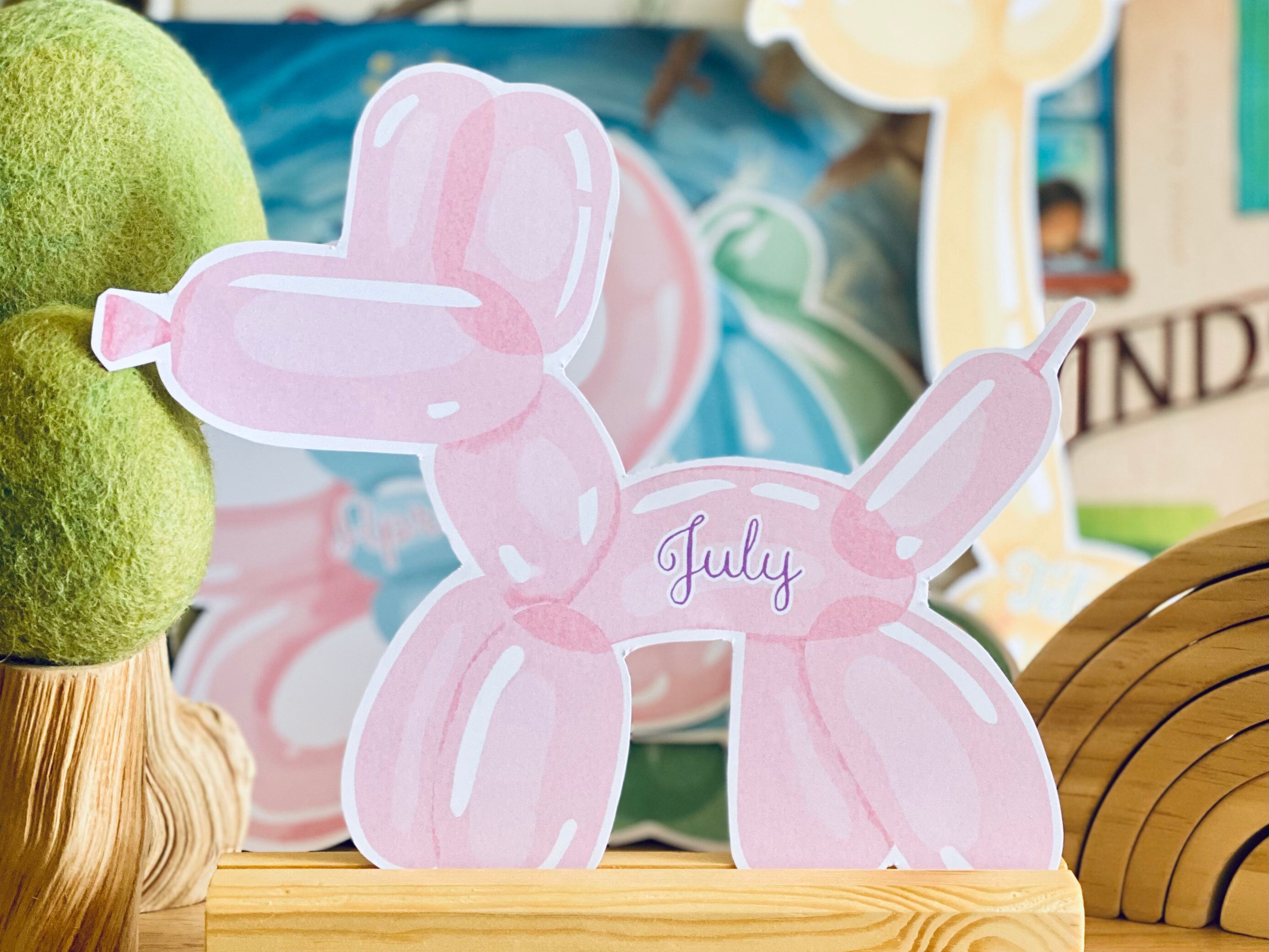 Balloon Animal Birthday Display Birthday Chart Balloon | Etsy