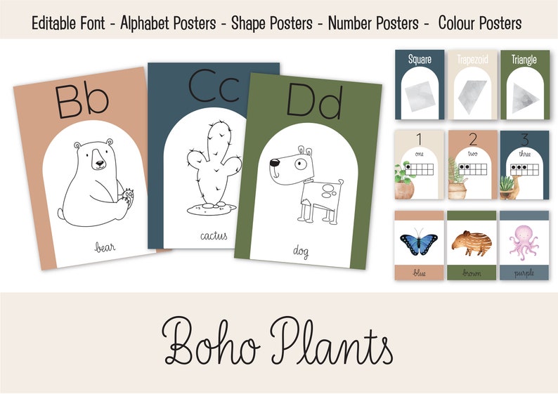 BOHO PLANTS Classroom Bundle | School Decor | Botany | Botany Themed ...