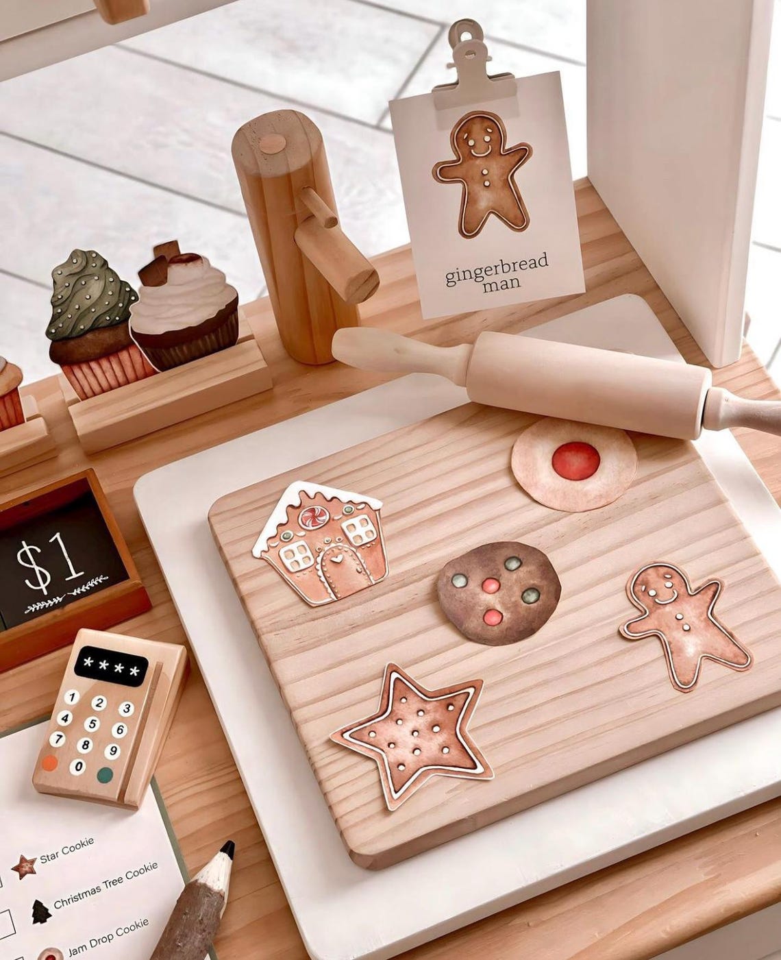 Christmas Bakery Dramatic Play Set for Kids Activities for Christmas ...