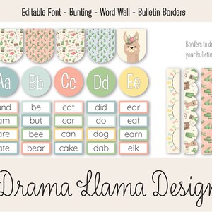 DRAMA LLAMA Classroom Bundle | School Decor | Llama Decor Classroom ...