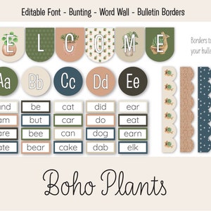 BOHO PLANTS Classroom Bundle | School Decor | Botany | Botany Themed ...