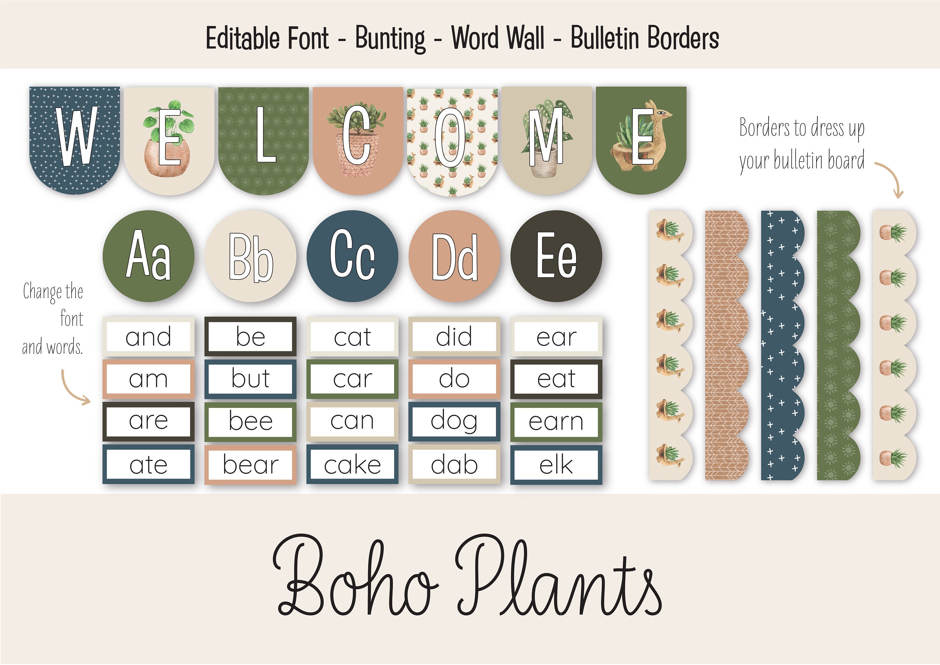 BOHO PLANTS Classroom Bundle | School Decor | Botany | Botany Themed ...