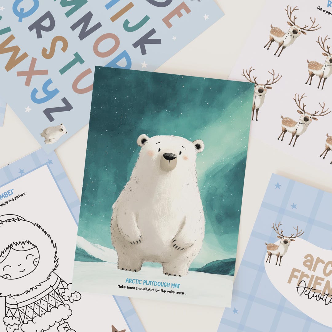 Arctic Friends Printable Activity Pack for Kids, Homeschool Resources ...