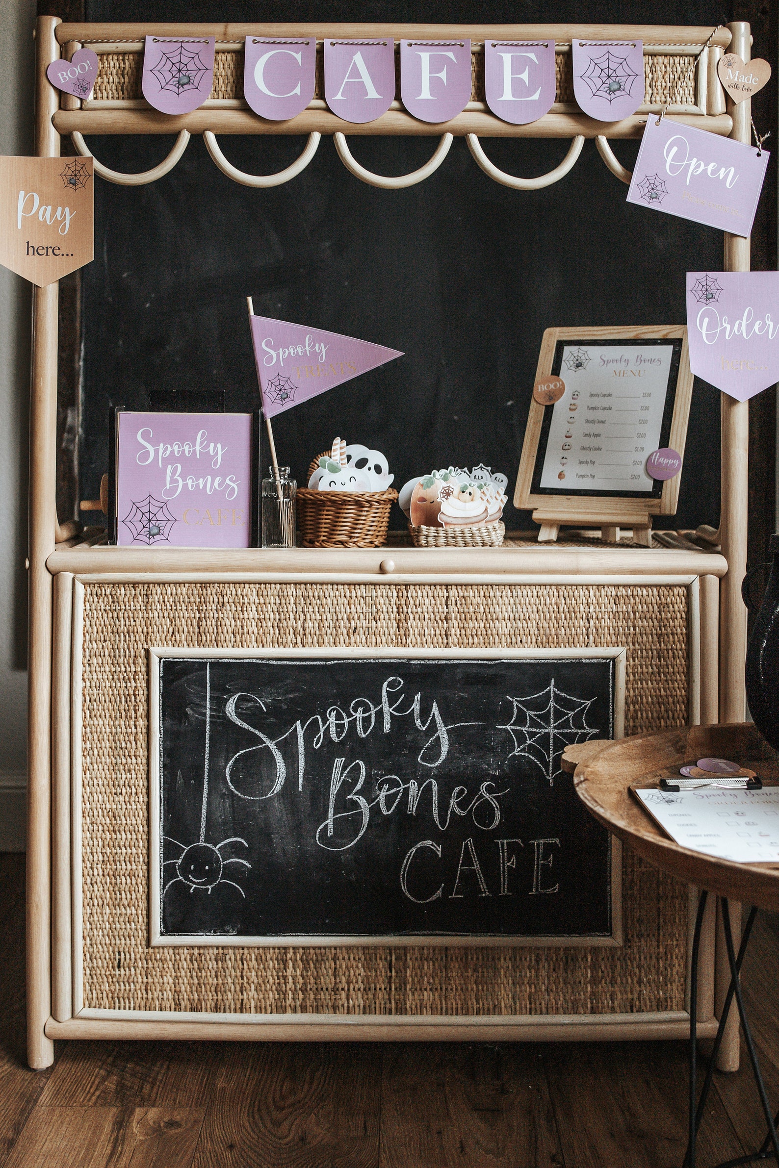 Halloween Dramatic Play Set Spooky Bones Cafe Printable Halloween ...