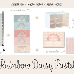 RAINBOW DAISY PASTEL Bundle | Classroom Decor | Preschool | School ...