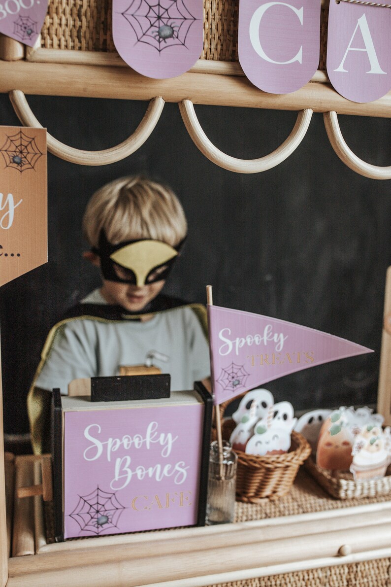 Halloween Dramatic Play Set Spooky Bones Cafe Printable Halloween ...