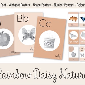 RAINBOW DAISY NATURAL Bundle | Classroom Decor | Preschool | School ...