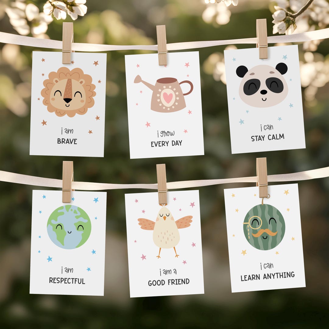 Affirmation Cards for Kids Wellbeing Flashcards Positive Affirmations ...