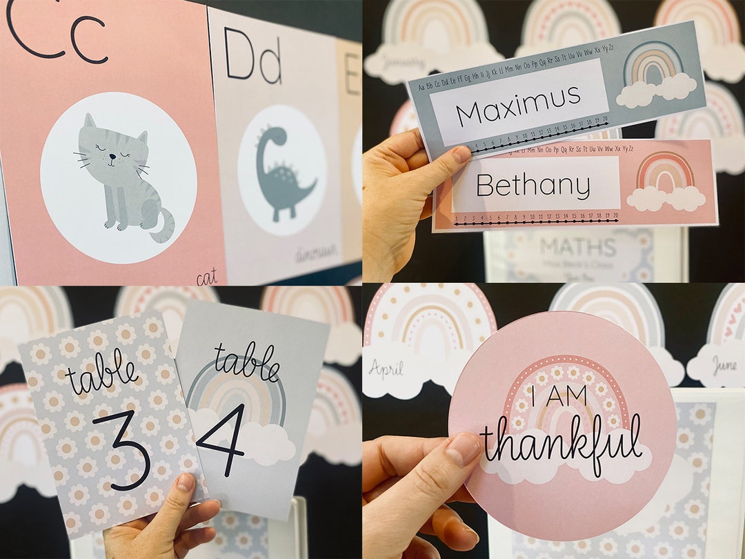 RAINBOW DAISY PASTEL Bundle | Classroom Decor | Preschool | School ...