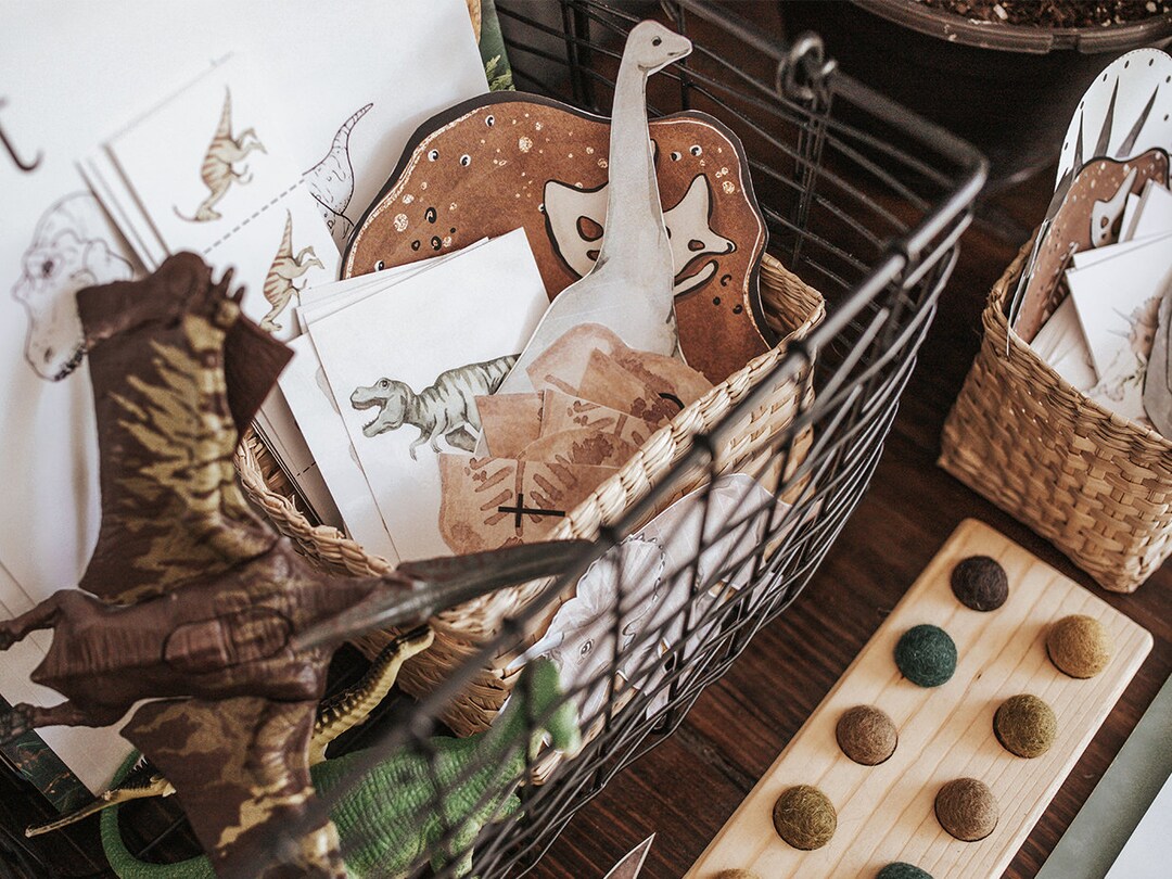 Dinosaur Printable Morning Basket Activities Homeschool Activities ...
