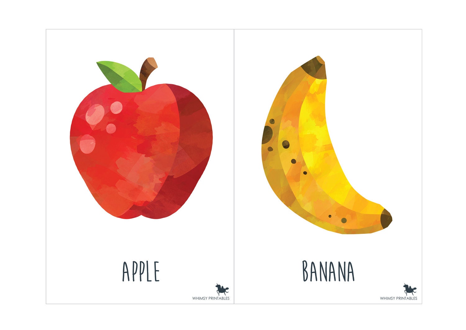 Free Printable Fruit Flash Cards