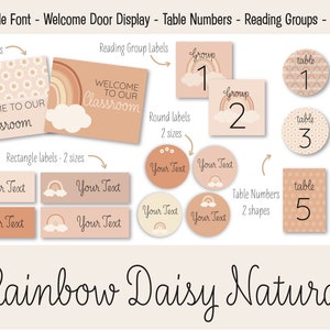 RAINBOW DAISY NATURAL Bundle | Classroom Decor | Preschool | School ...