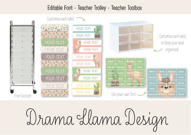 DRAMA LLAMA Classroom Bundle | School Decor | Llama Decor Classroom ...