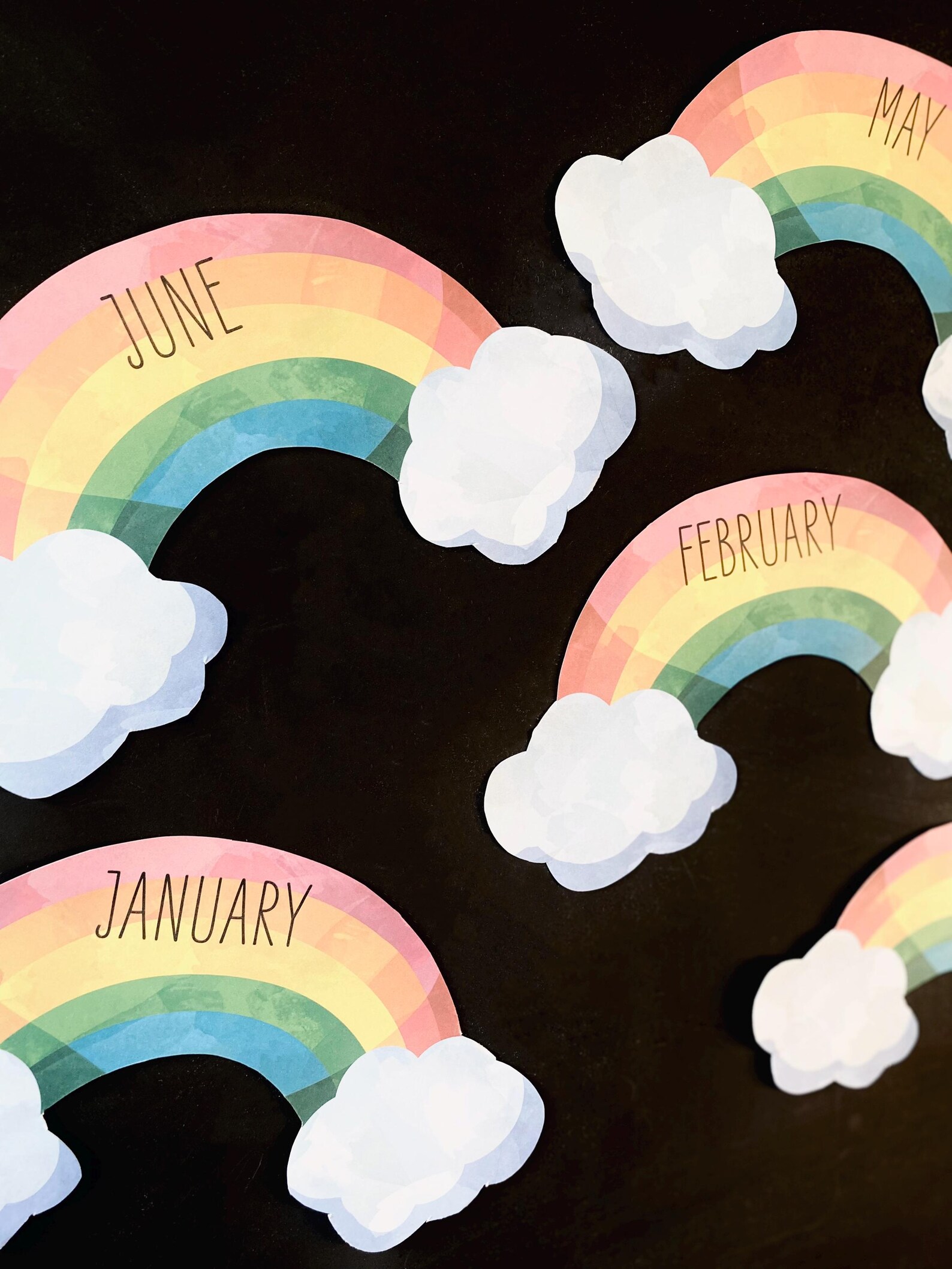 Rainbow Birthday Display | Birthday Chart | Rainbow | Preschool ...