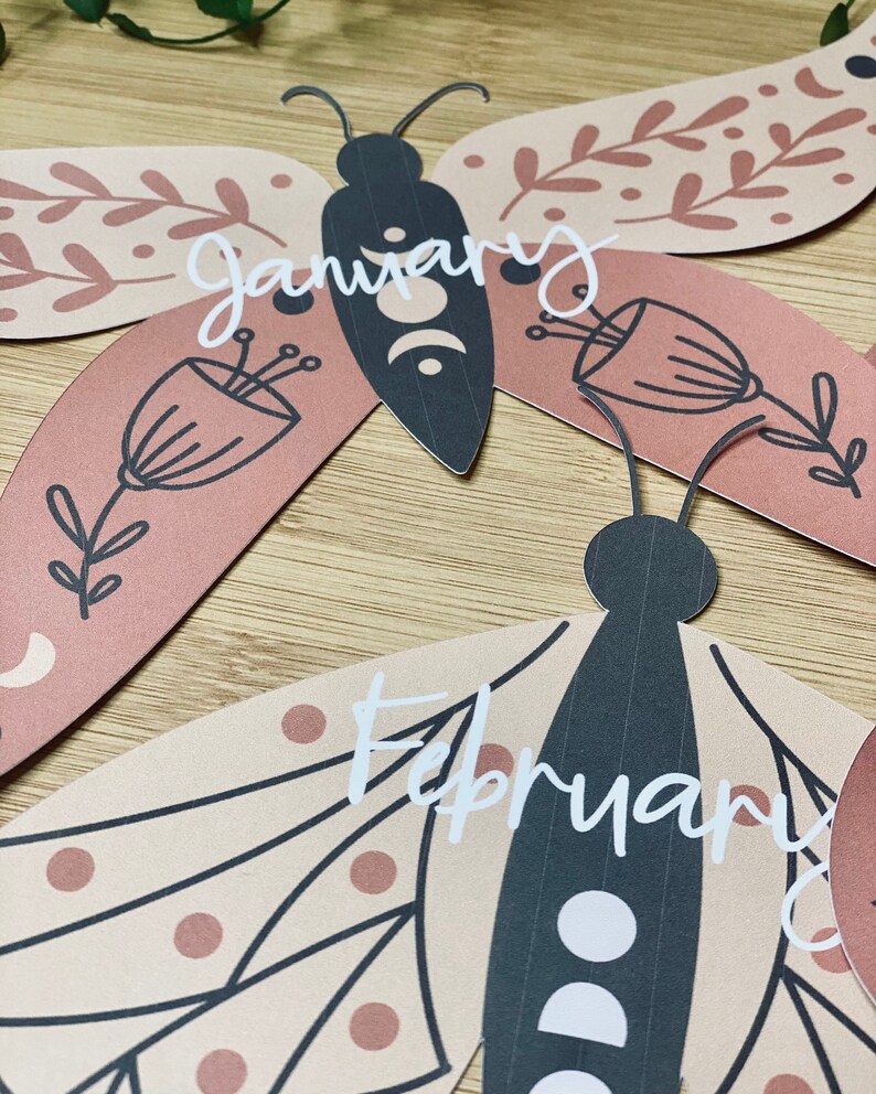 Boho Butterfly Birthday Display Birthday Chart Butterflies - Etsy