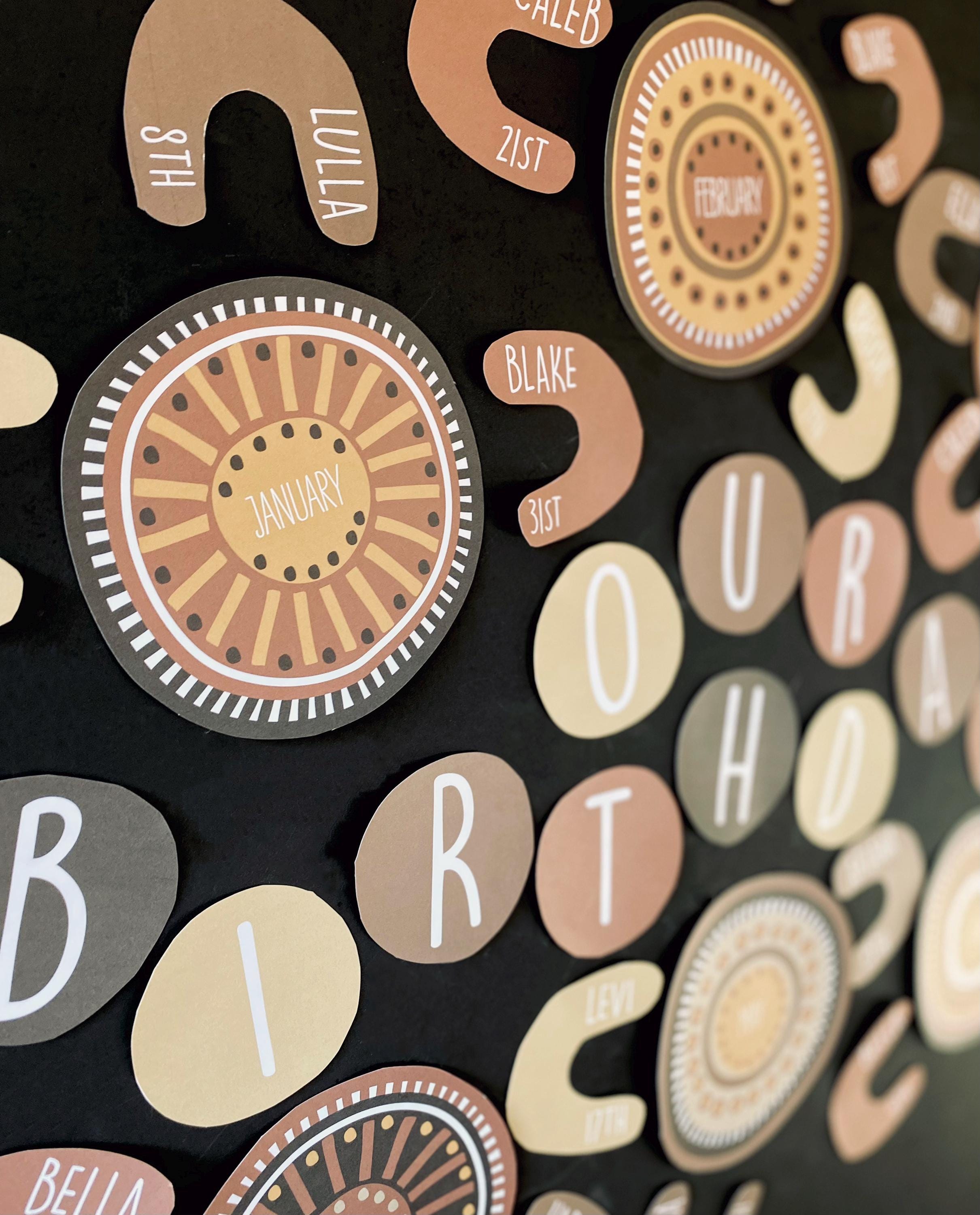 INDIGENOUS CLASSROOM Birthday Display | Birthday Chart | Multicultural ...