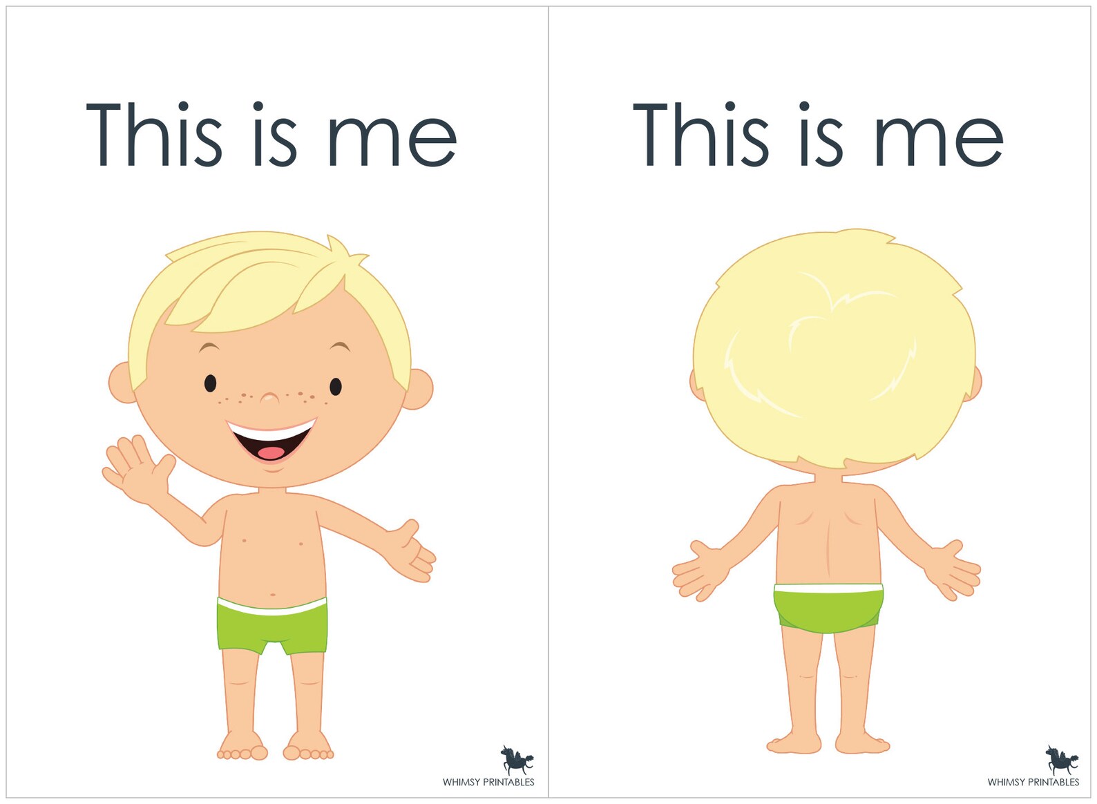 My Body Flash Cards Boy and Girl Body Parts School - Etsy UK