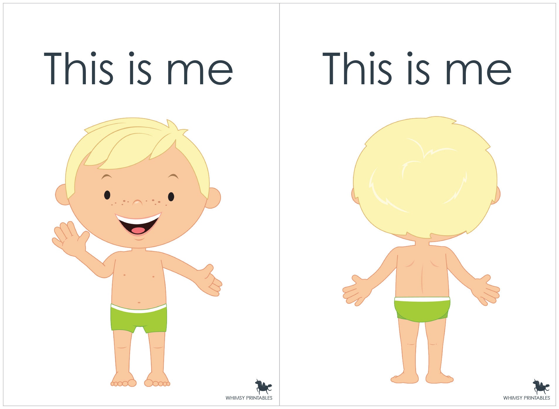 My Body Flash Cards Boy and Girl Body Parts School - Etsy UK