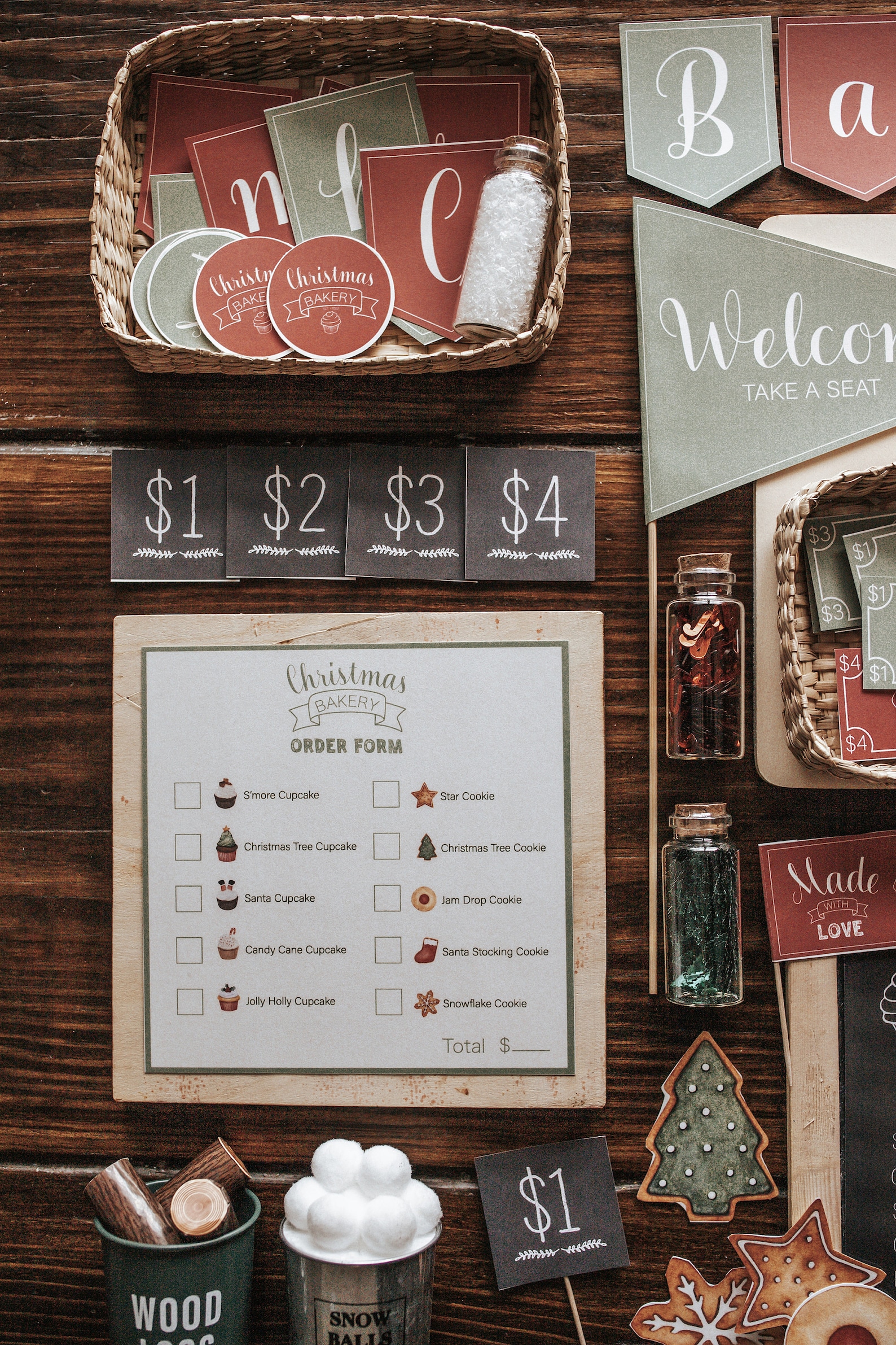 Christmas Bakery Dramatic Play Set Christmas Dramatic Play - Etsy