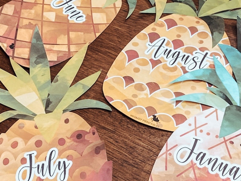 Pineapple Birthday Display Birthday Chart Pineapple | Etsy