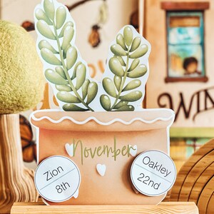 Boho Cactus Birthday Display Birthday Chart Cactus Preschool School ...