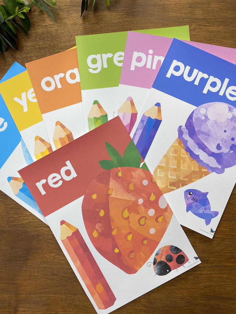 RAINBOW WATERCOLOUR Colour Posters | Preschool | School Notice Board ...