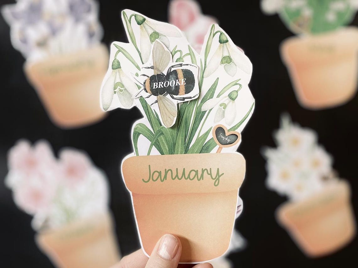 Flower Birthday Classroom Display | Printable Birthday Chart (PDF) - Etsy