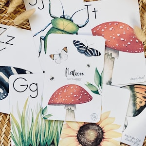 Alphabet Nature Flashcards, Alphabet, Nature, Flashcards, Digital DIY ...