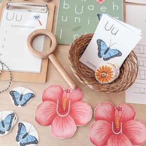 U LETTER BASKET U is for Ulysses Butterfly Alphabet Learning Preschool ...