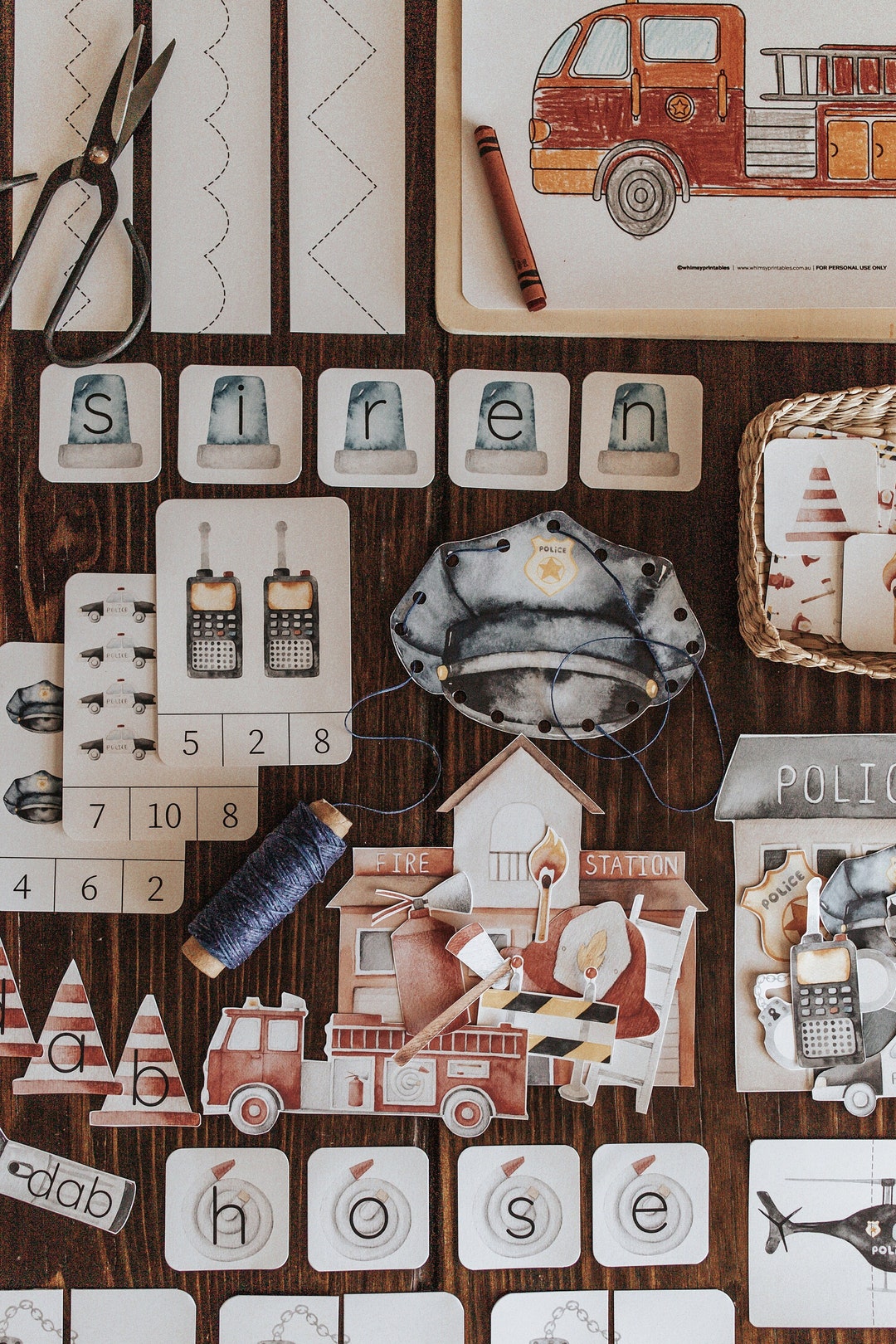 First Responders Morning Basket, Homeschool Resources, Morning Baskets ...