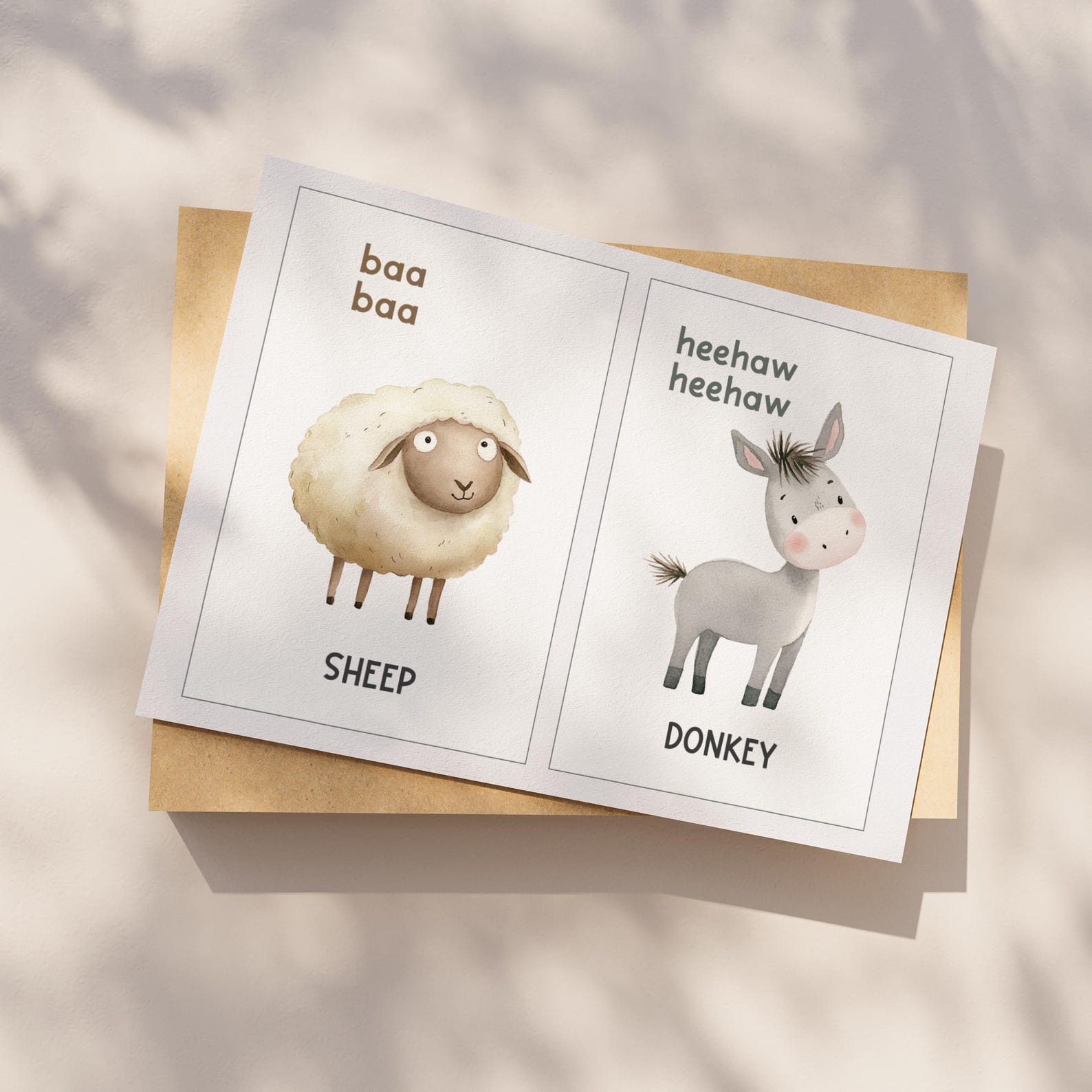 Animal Sounds Flashcards, Animal Flashcards, Montessori Learning for ...