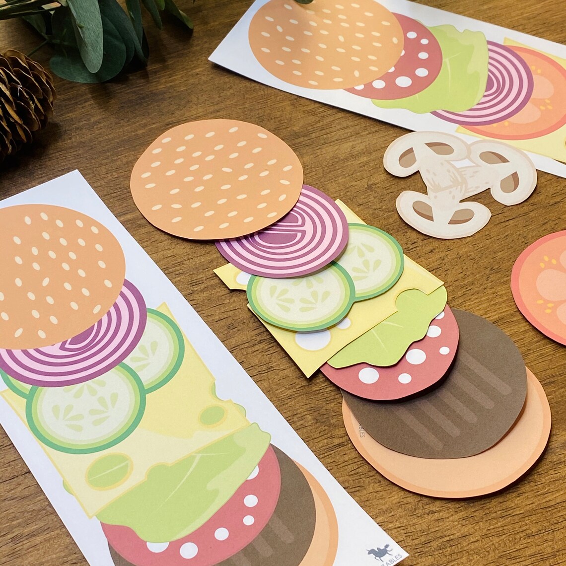 Build A Burger Preschool Play Preschool Activities | Etsy