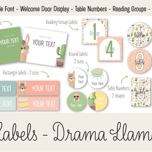 DRAMA LLAMA Classroom Bundle | School Decor | Llama Decor Classroom ...