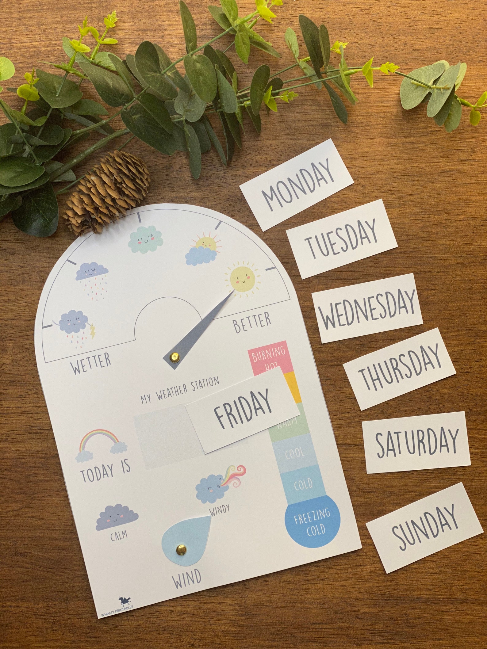 Weather Station Montessori Preschool Activities Children Weather Chart ...