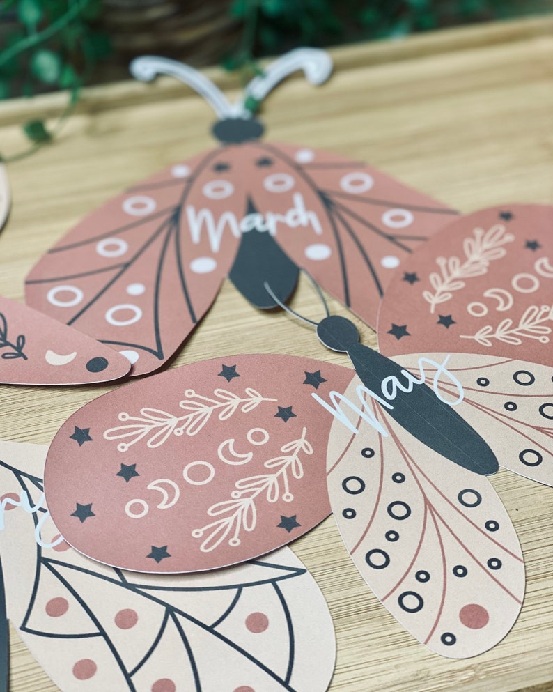 Boho Butterfly Birthday Display Birthday Chart Butterflies - Etsy